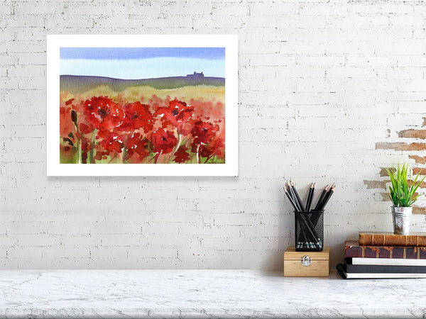 Limited edition print/Poppy field – www.janeglue.com